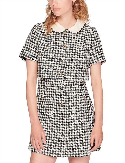 Sandro Paris Faustina Woven Dress | David Jones