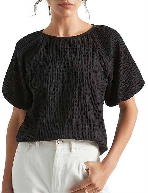 Seed Heritage Raglan Textured Tee | David Jones