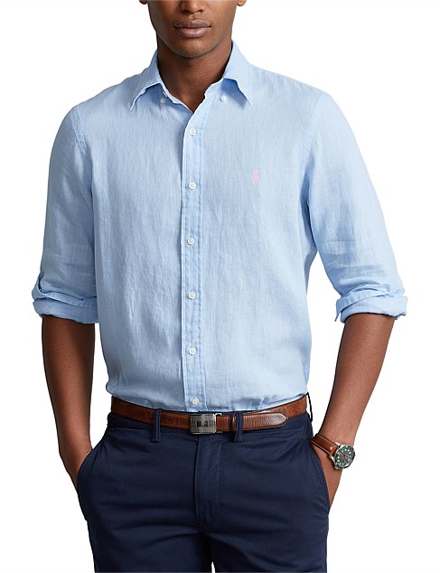 Polo Ralph Lauren Linen Long Sleeve Shirt | David Jones