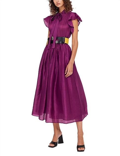 Leo Lin Fauves Flutter Midi Dress | David Jones