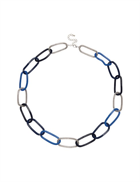 David Lawrence Mesh Interlink Ombre Necklace | David Jones