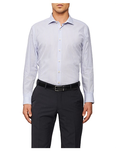 Geoffrey Beene Long Sleeve Dobby Stripe Shirt | David Jones