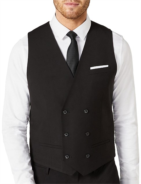 Politix Double Breasted Tailored Vest | David Jones