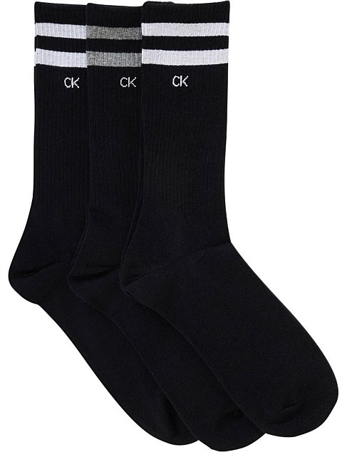 Calvin Klein Ck Mens 3 Pack Casual Crew Socks | David Jones