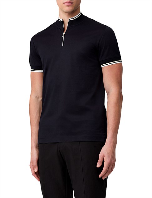 Calibre Funnel Neck Zip Polo | David Jones