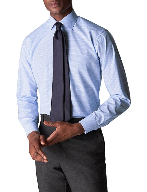 Eton Light Blue Signture Twill ¿ Semi Solid | David Jones