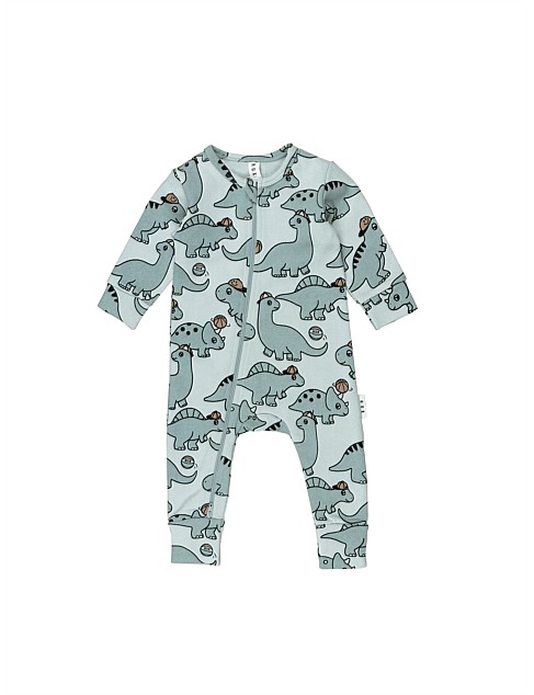 Huxbaby B-ball Dino Zip Romper | David Jones