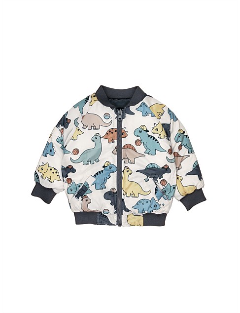 Huxbaby B-ball Dino Reversible Bomber | David Jones