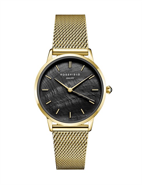 Rosefield Pearl Edit Gold Mesh Watch | David Jones