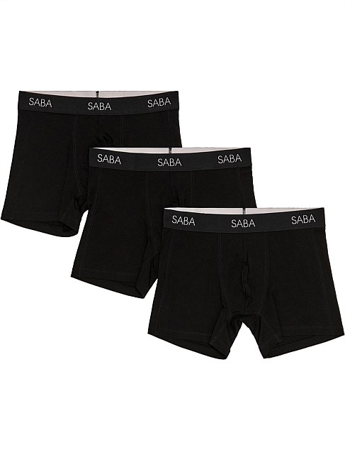 Saba Mens 3 Pack Underwear Black | David Jones
