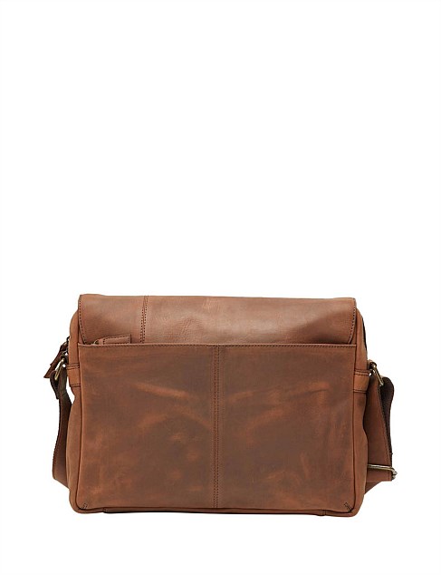 Oxford Johnny Leather Messenger Bag | David Jones