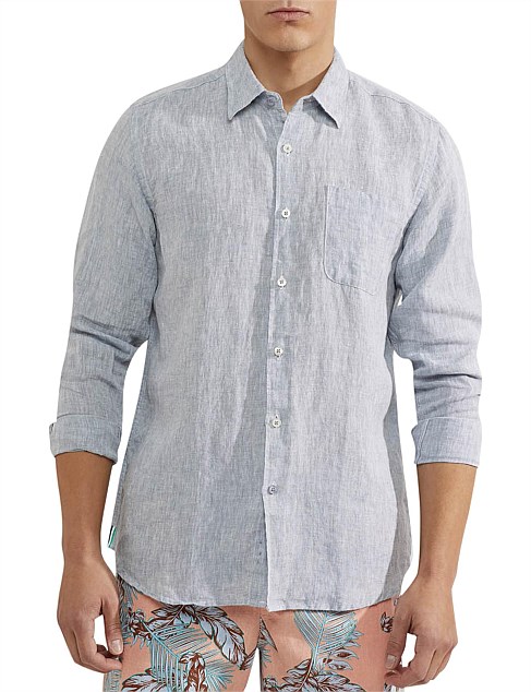 Oxford Holloway Pure Linen Shirt | David Jones
