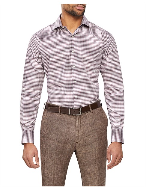 Van Heusen Long Sleeve Classic Small Check Shirt | David Jones