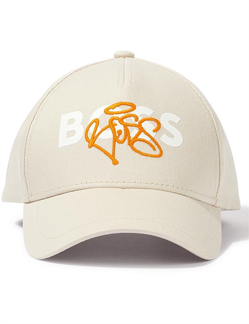 Boss Graffiti-logo Cap In Cotton Twill | David Jones