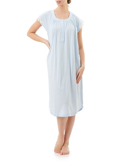 Givoni Cap Short Sleeve Mid Nightie | David Jones