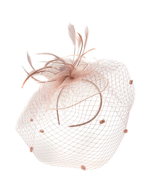 Gregory Ladner Crinolin Swirl With Flower and Spot Veiling On Headband ...
