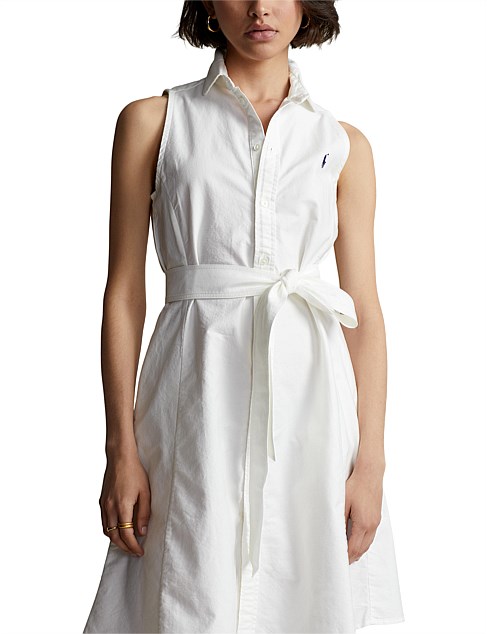 Polo Ralph Lauren Belted Oxford Sleeveless Shirtdress | David Jones