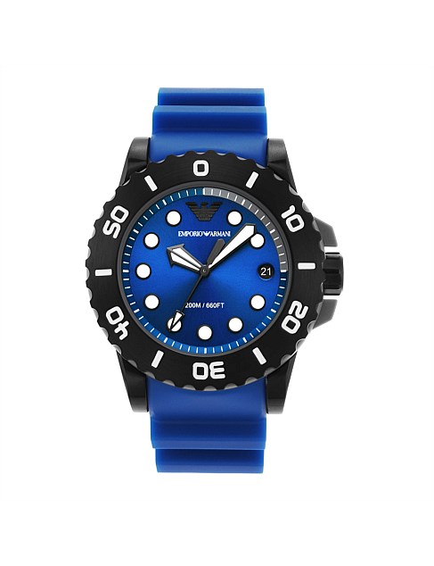Emporio Armani Blue Analogue Watch | David Jones