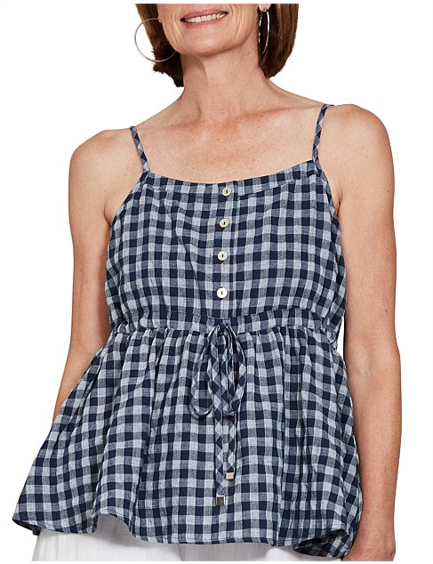 Eb&ive Mimosa Square Neck Sleeveless Tank | David Jones