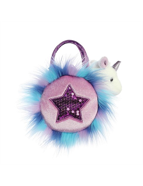 Cotton Candy Unicorn Fluffy Star Bag | David Jones