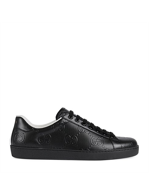 Gucci Men's Ace Gg Embossed Trainer | David Jones