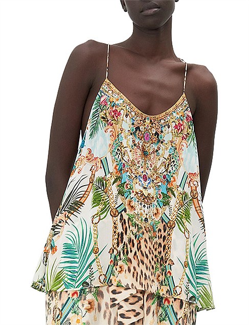 Camilla Spaghetti Strap T Back Singlet Top | David Jones