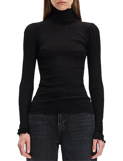 Samsoe Samsoe Doudo Long Sleeve T Shirt Black | David Jones