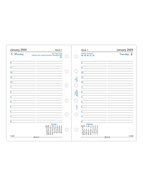 Filofax Filofax -Refills 2023 -Day To View -Pocket | David Jones