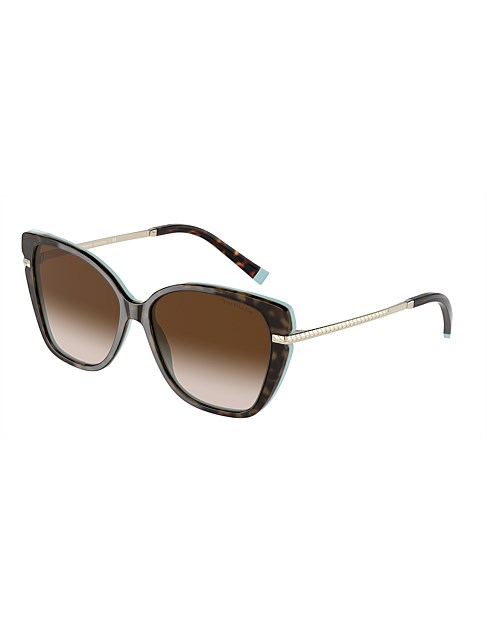 Tiffany & Co Acetate Cat Eye Havana Sunglass | David Jones