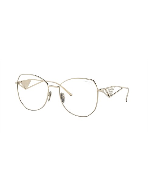 Prada Steel Irregular Pale Gold Sunglass | David Jones