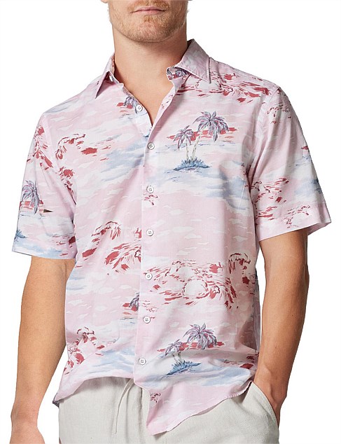 Rodd & Gunn Brash Short Sleeve Shirt -Pacific Coral | David Jones