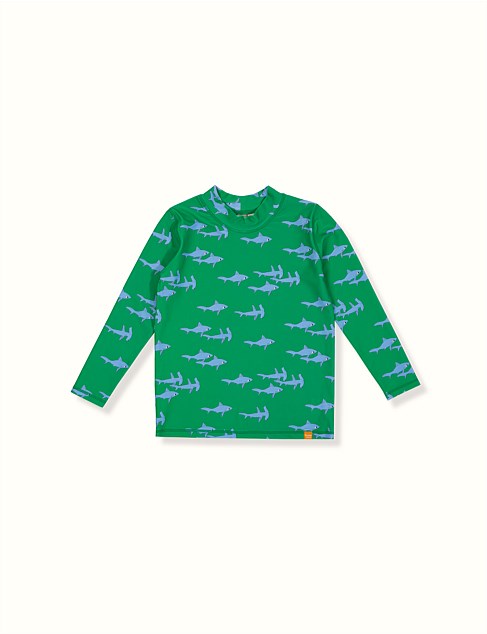 Goldie & Ace Sharks Rash Vest (boys 3-6) | David Jones