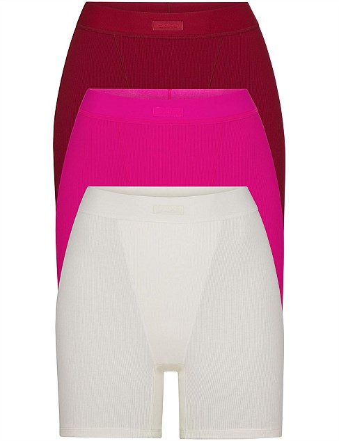 Skims Cotton Rib Boxer Pack | David Jones