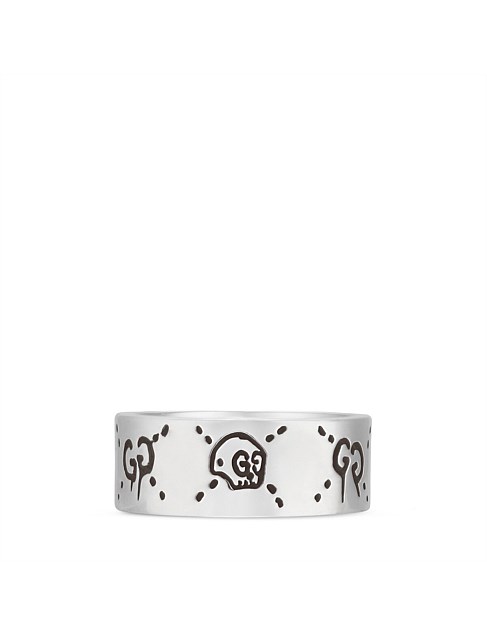 Gucci Guccighost Skull Ring In Silver | David Jones