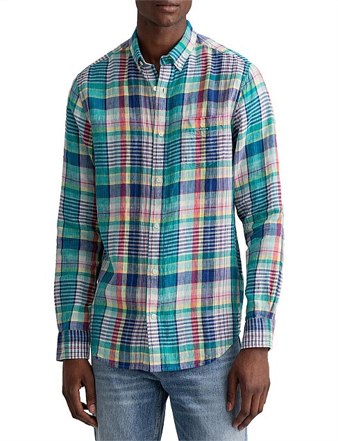 Gant D2.reg Colorful Linen Madras Bd | David Jones