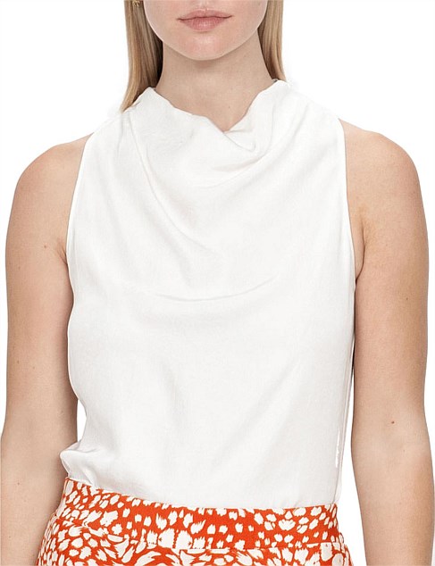 Veronika Maine Lustre Weave Cowl Neck Top | David Jones