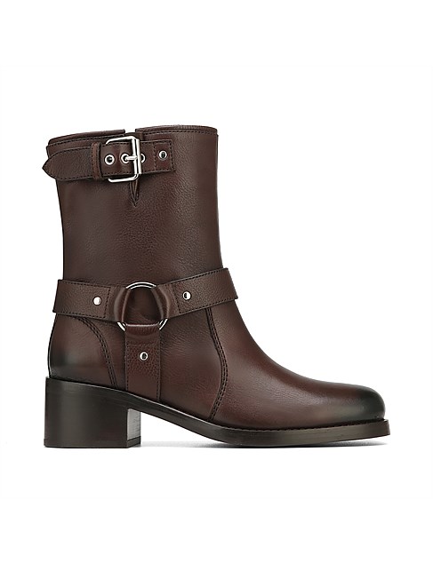 Wittner Franz Brown Leather Block Ankle Boot | David Jones