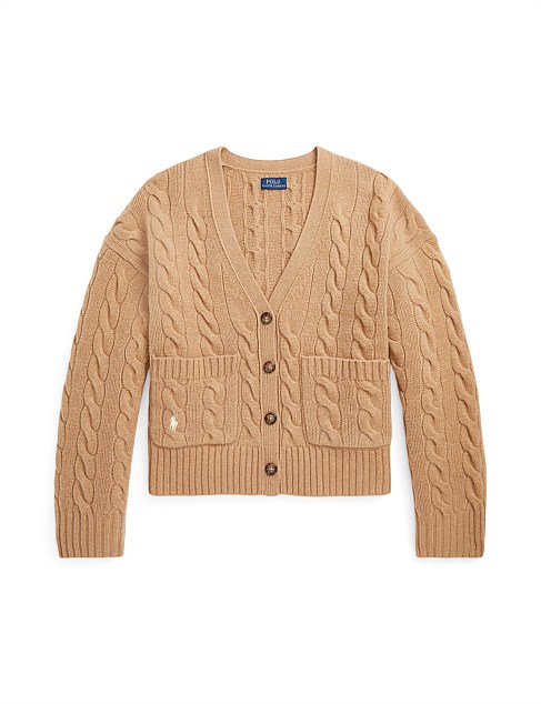 Polo Ralph Lauren Cable-knit Wool-cashmere Cardigan | David Jones