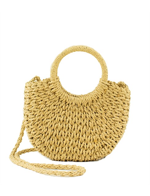 Gregory Ladner Abby Mini Straw Crossbody Bag | David Jones