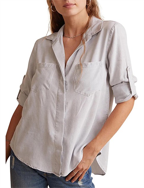 Bella Dahl Split Back Button Down Shirt | David Jones