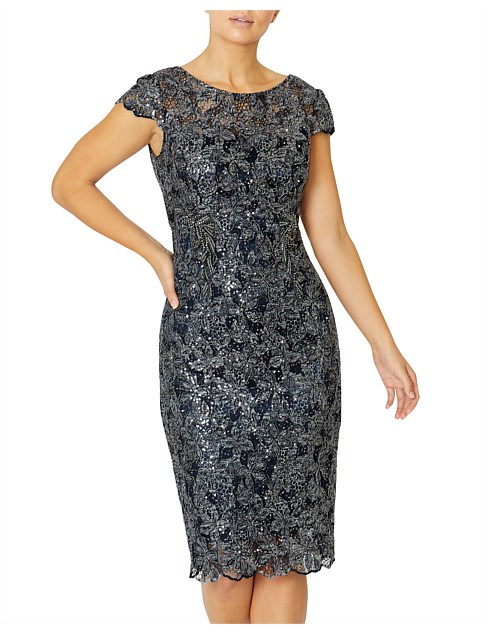 Anthea Crawford Venetia Sequin Lace Dress | David Jones