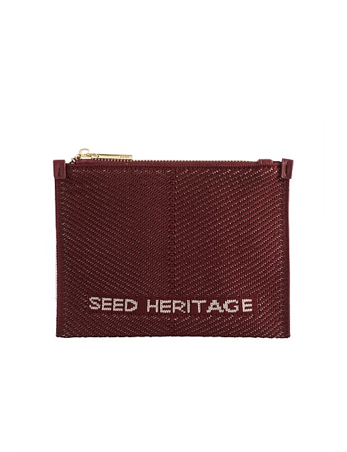 Seed Heritage Knitted Logo Pouch | David Jones