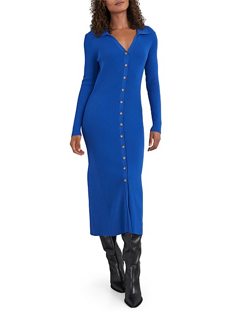 French Connection Button Through Knit Dress | David Jones