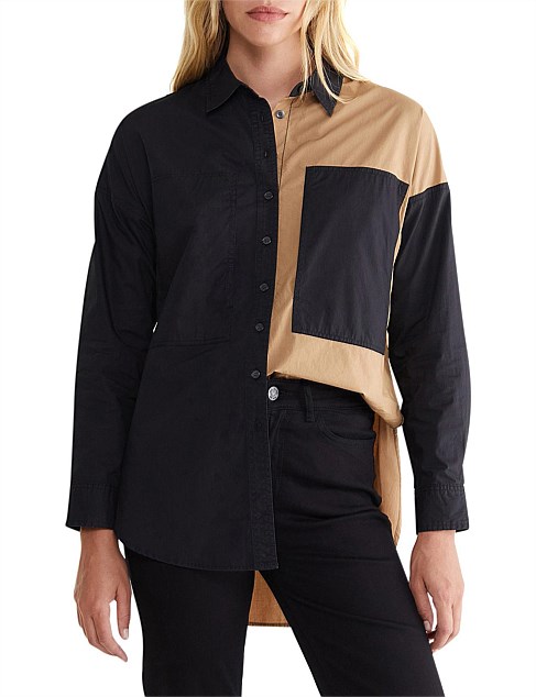 Jag Organic Cotton Contrast Shirt | David Jones