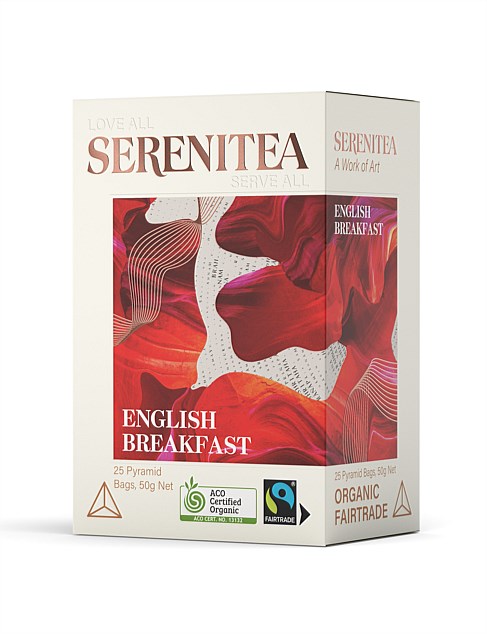 Serenitea English Breakfast 25 Pyramid Tea Bags | David Jones