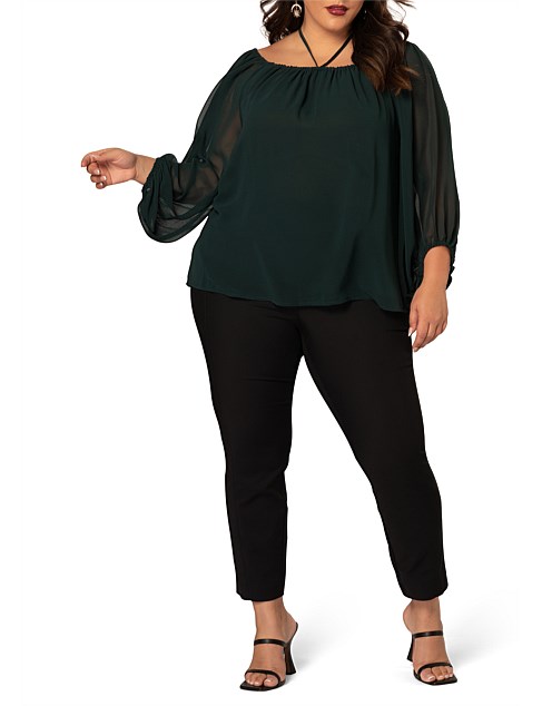 Curve Project Pink Dusk -Burning Love Blouse | David Jones