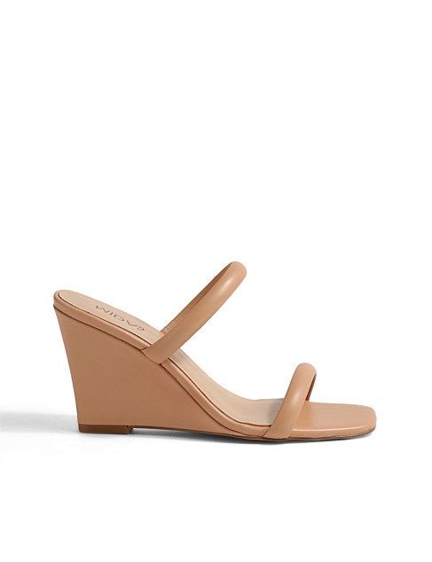 Midas Kimi Nude Leather Slides | David Jones