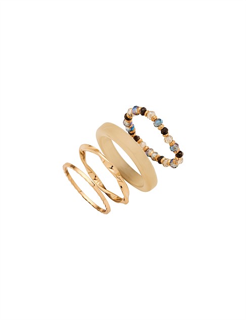 Marcs Women Mixed Media Ring Set | David Jones