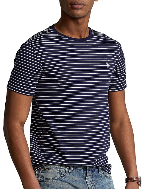 Polo Ralph Lauren Custom Slim Striped Soft Cotton T-shirt | David Jones