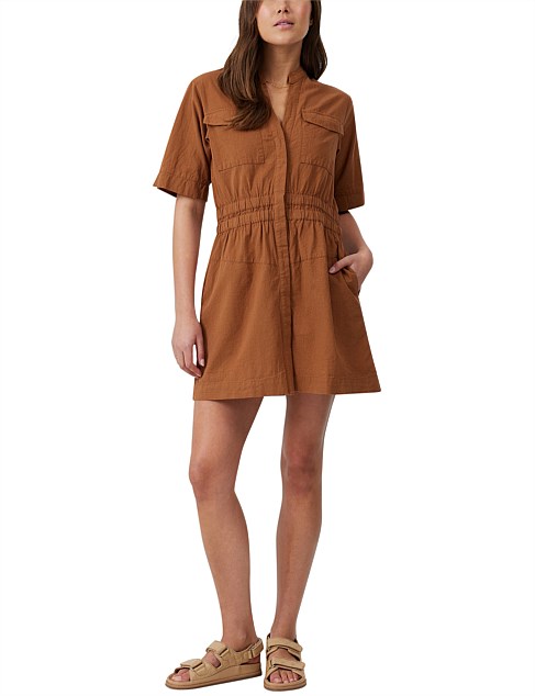 Ceres Life Utility Shirt Dress In Cotton Linen Blend | David Jones